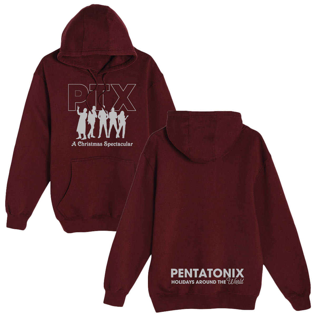 PTX Silhouette Burgundy Pullover Hoodie – Pentatonix Official